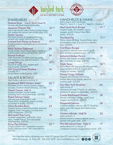 Twisted Fork Restaurant | View Our Menu | Locally Inspired Cuisine ...